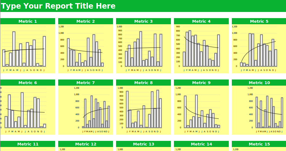 One-Page Executive Excel Report Template – Mr Dashboard