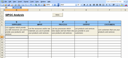 SIPOC Tool for Process Analysis - Mr Dashboard